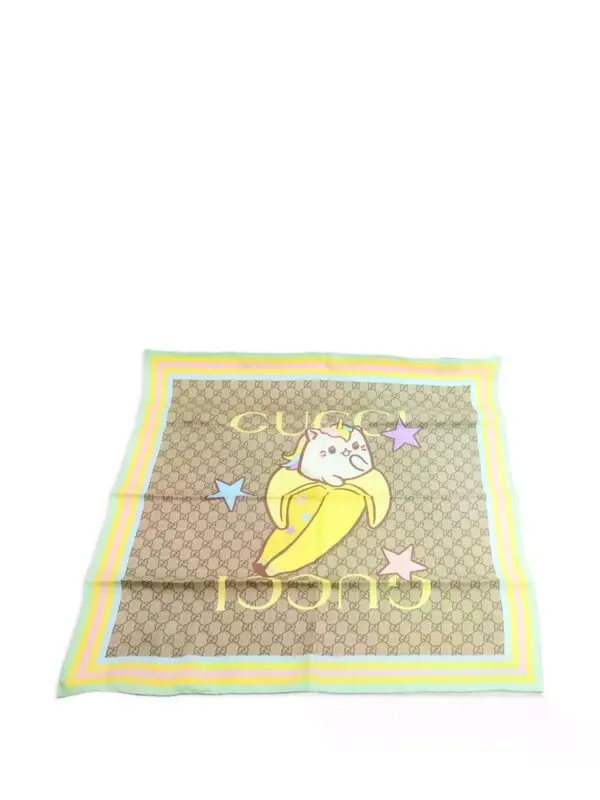 Gucci X Bananya Gg Scarf - Neutrals