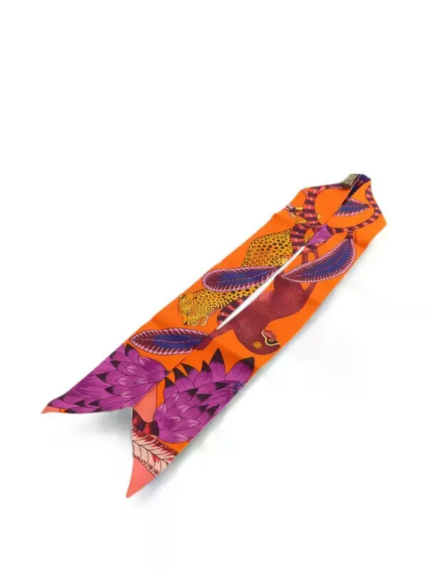Hermès Twilly Animal-print Scarf