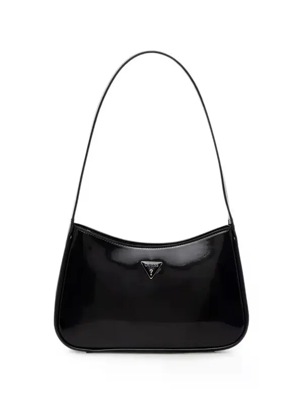 Guess Logo Plaque Shoulder Bag - Black