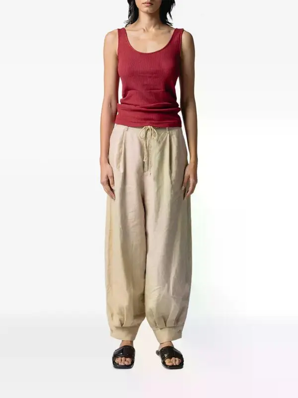 MULLER OF YOSHIOKUBO Ribbed Wrap-around Top