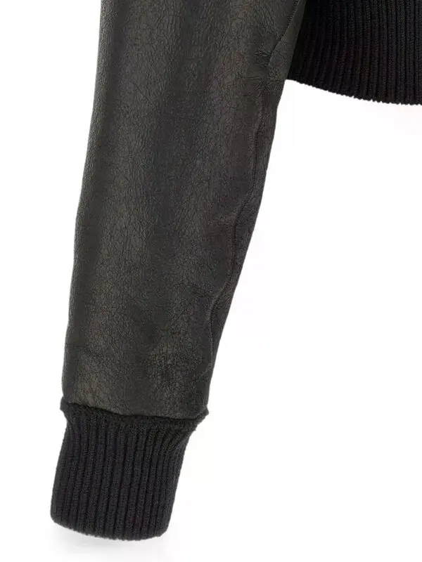 Rick Owens Cropped Shearling-lined Bomber Jacket