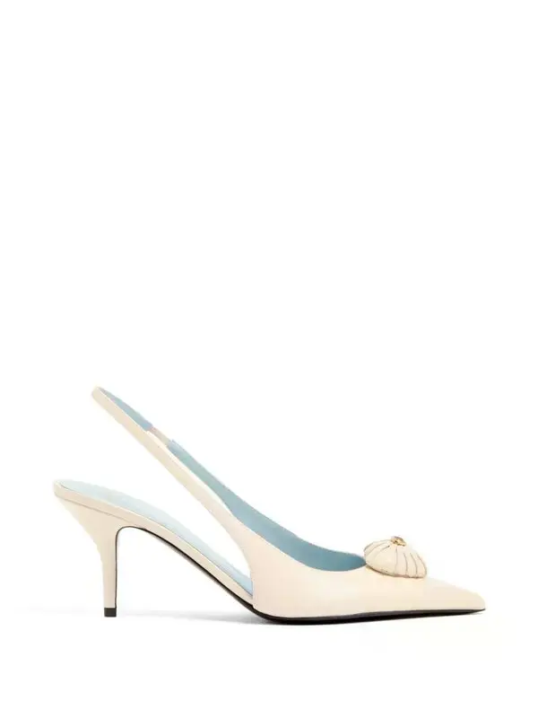 Valentino Garavani Coeur Royal Slingback Pumps - Neutrals