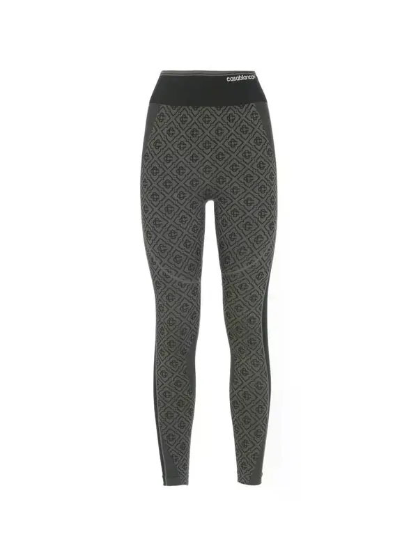 Casablanca Seamless Monogram Leggings - Grey