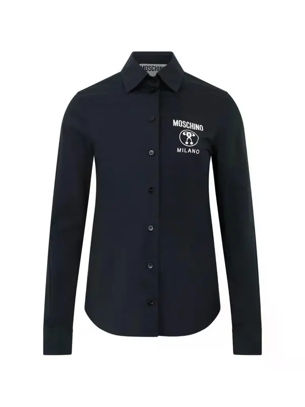 Moschino Print Long Sleeve Shirt - Black