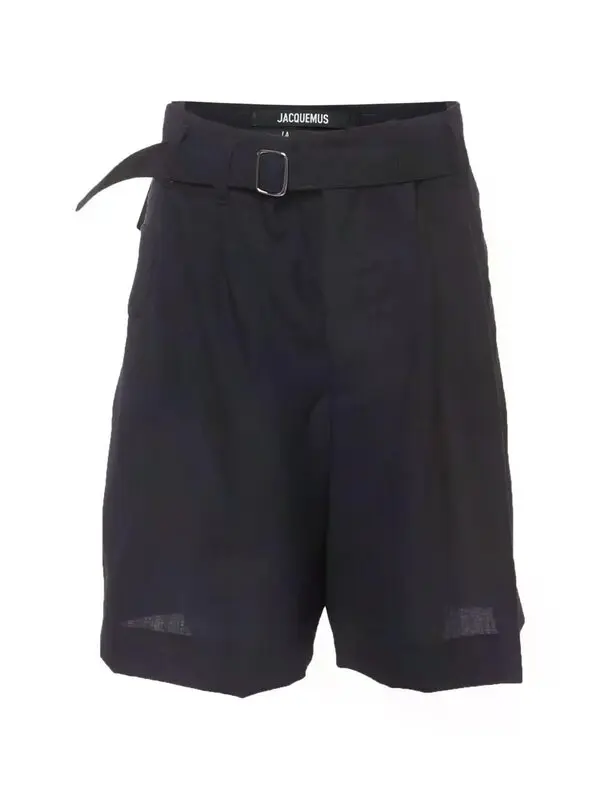 Jacquemus Pleated Belted Shorts - Blue