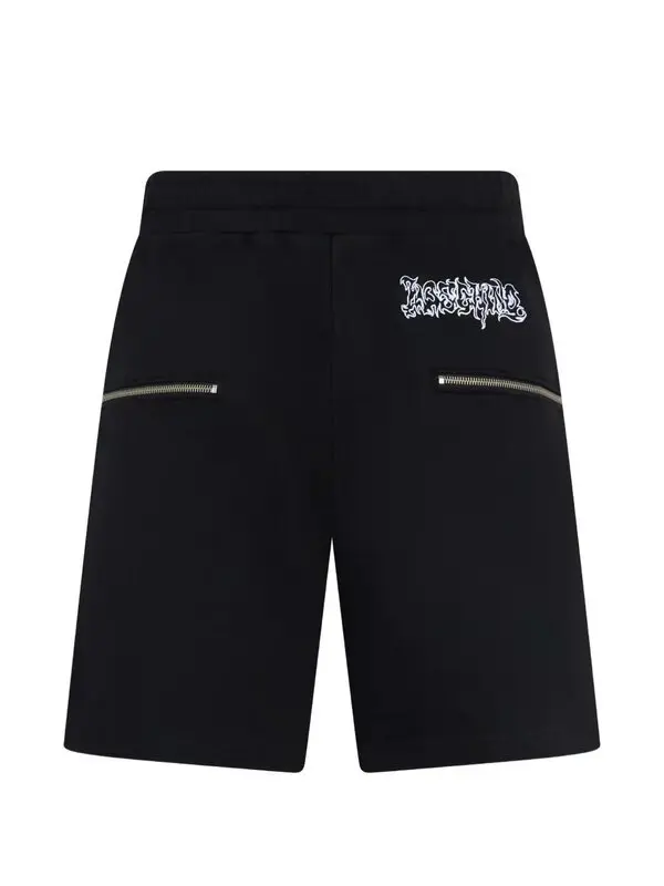Moschino Logo-print Zip-pocket Shorts - Black