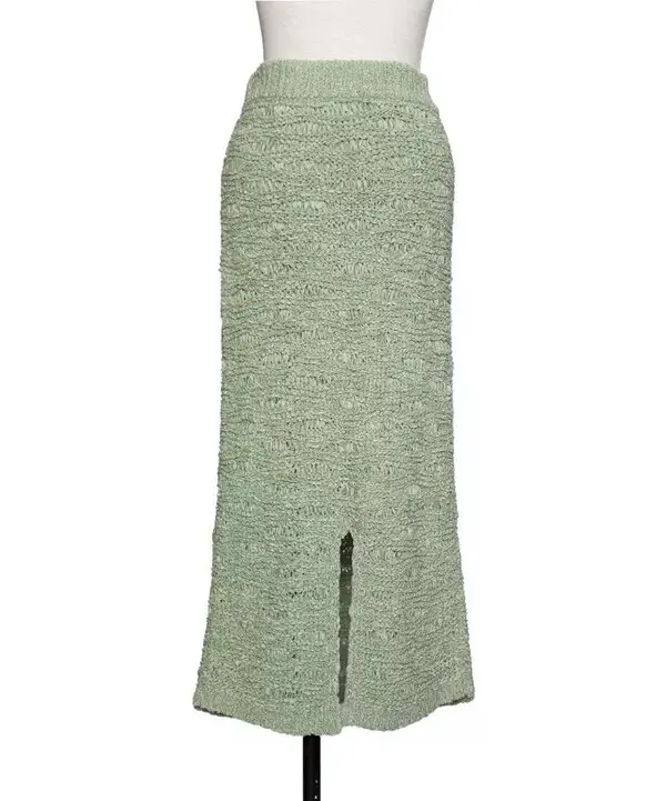 MULLER OF YOSHIOKUBO Gourd Tape-yarn Midi Skirt - Green