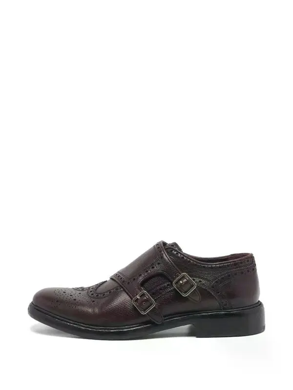 Burberry Delmar Double-buckle Monk Shoes - Red