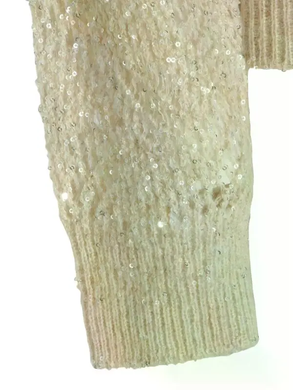 Brunello Cucinelli Sequin Embellished Open-knit Cardigan
