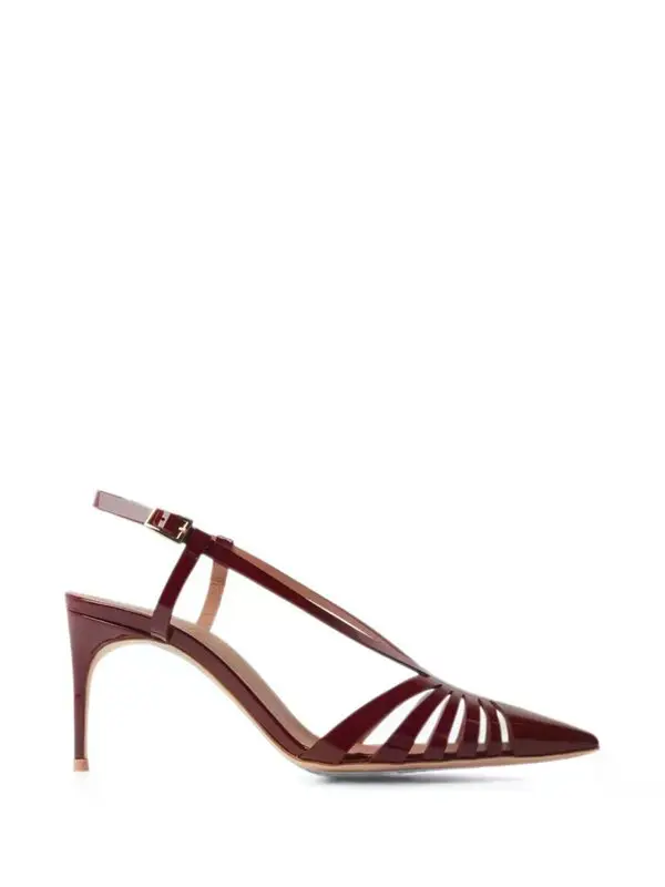 MALONE SOULIERS Janette 70 Cage Slingback Pumps - Red