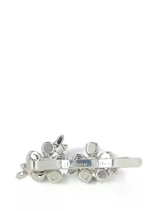 Simone Rocha Hellebore Flower Crystal-embellished Hair Clip - Silver