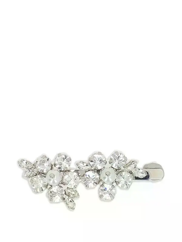 Simone Rocha Hellebore Flower Crystal-embellished Hair Clip - Silver
