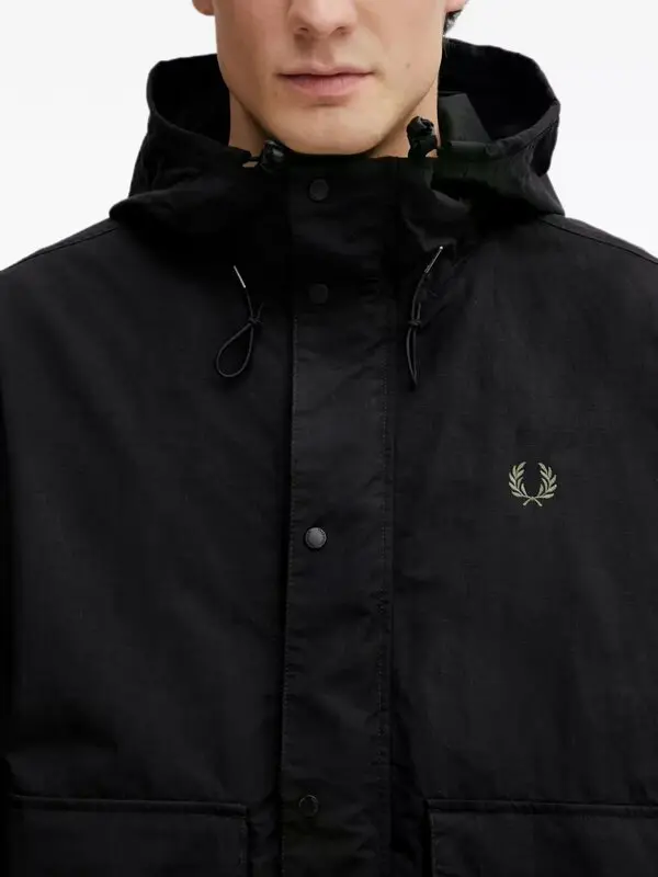 Fred Perry Embroidered Logo Hooded Jacket