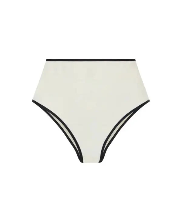 Kiki De Montparnasse Contrast Trim High-waist Bikini Bottoms