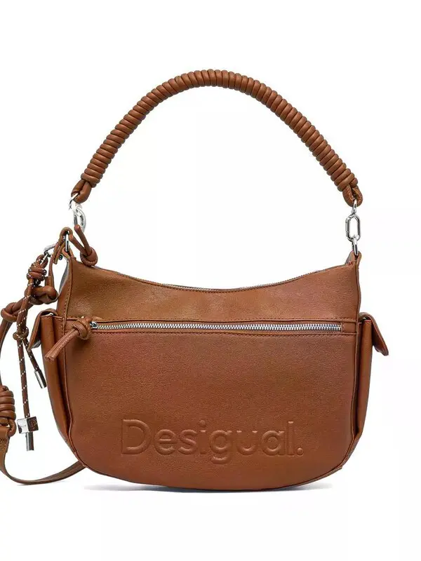 Desigual Logo-embossed Knotted Shoulder Bag