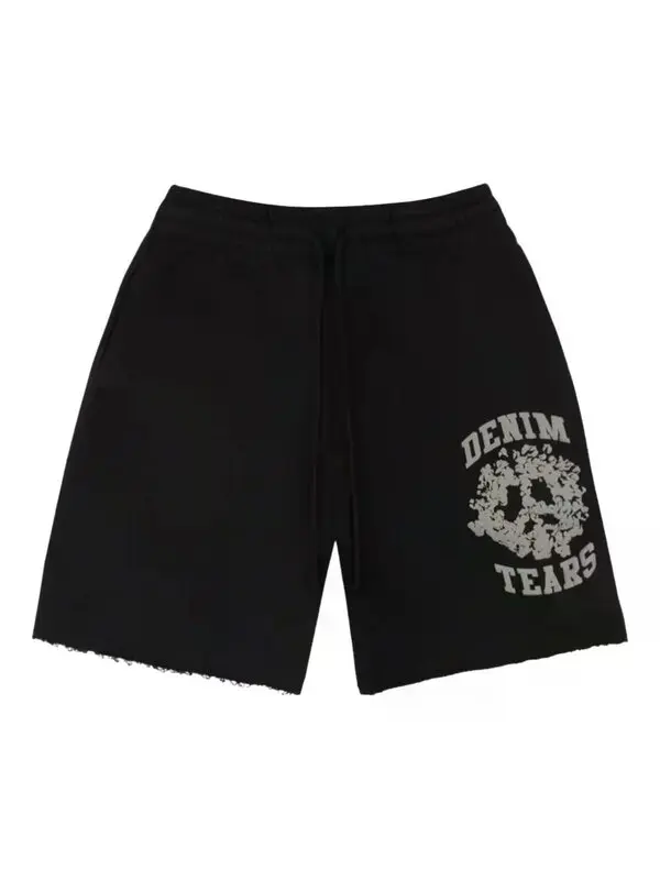 DENIM TEARS University Track Shorts - Black