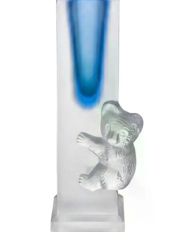 CRISTAL DE SEVRES Bear-detail Crystal Vase