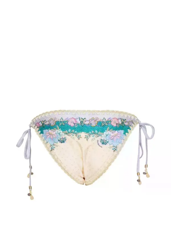 Zimmermann Indra Floral-print Crochet Bikini