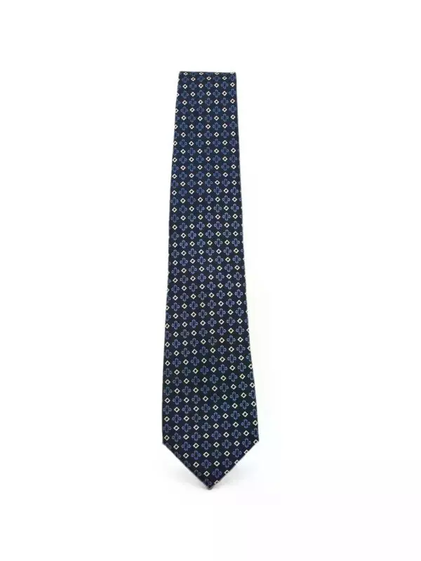 Canali Geometric Pattern Neck Tie