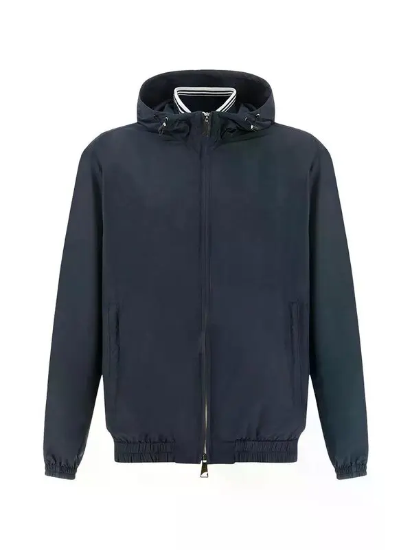 Paul & Shark Hooded Microfiber Jacket - Blue
