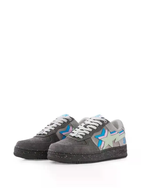 A BATHING APE Sta X Sneaker News Lace-up Sneakers - Grey