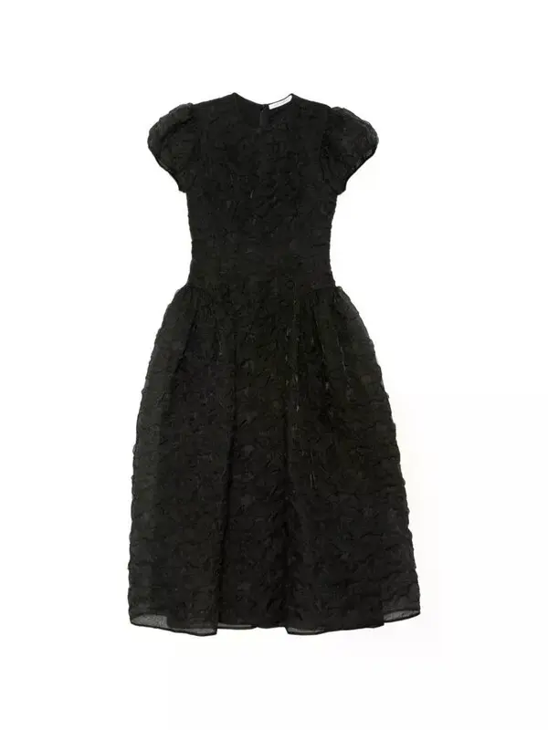 Cecilie Bahnsen Puff Sleeve Midi Dress - Black
