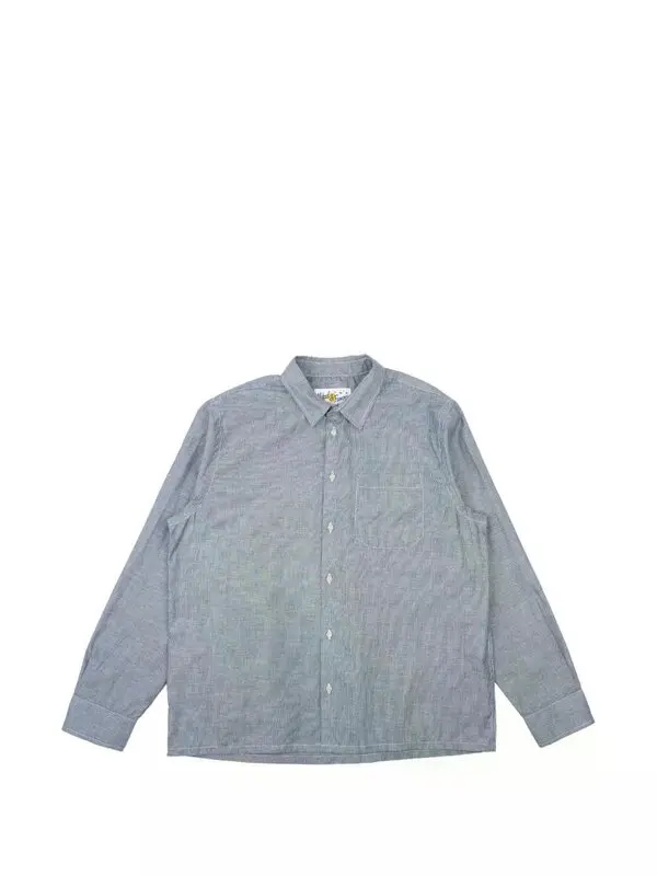 Naked & Famous Denim True Striped Shirt - Blue