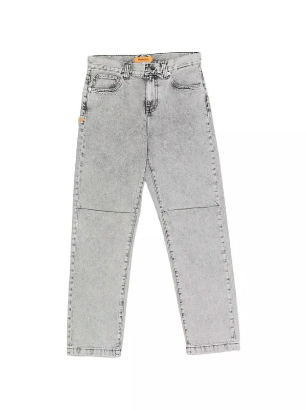REPLAY Panelled Acid Wash Jeans - Grey