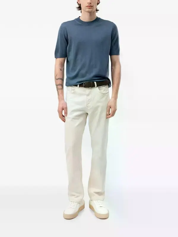 BOSS Short-sleeve Ribbed-trim Sweater