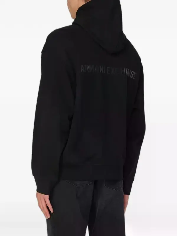 Emporio Armani Logo-print Press-stud Hoodie