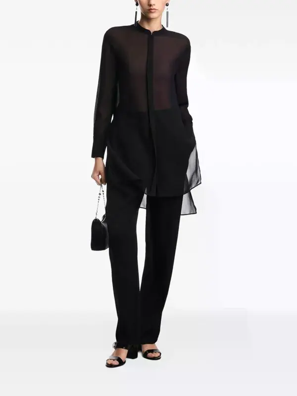 Emporio Armani Semi-sheer Chiffon Shirt