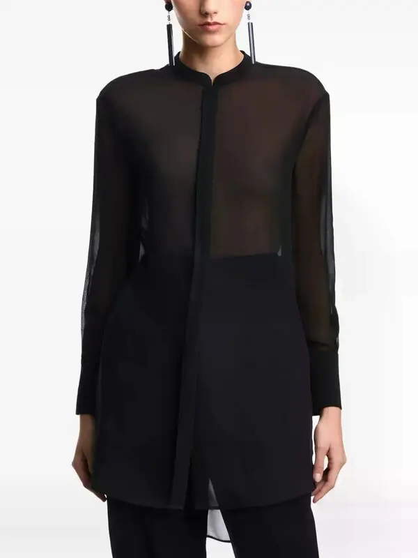 Emporio Armani Semi-sheer Chiffon Shirt