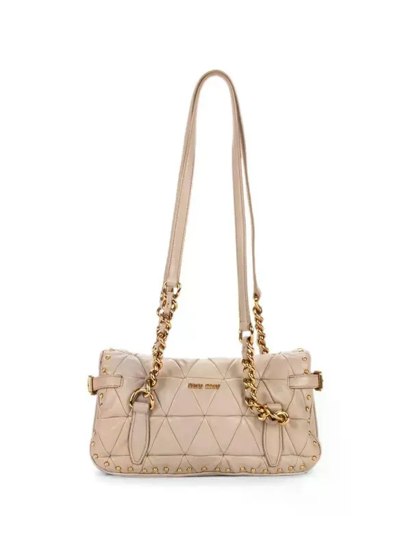 Miu Miu Studded Turn-lock Shoulder Bag