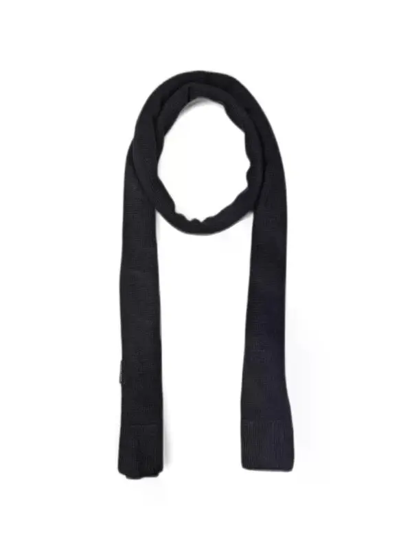 Emporio Armani Ribbed-trim Scarf - Black