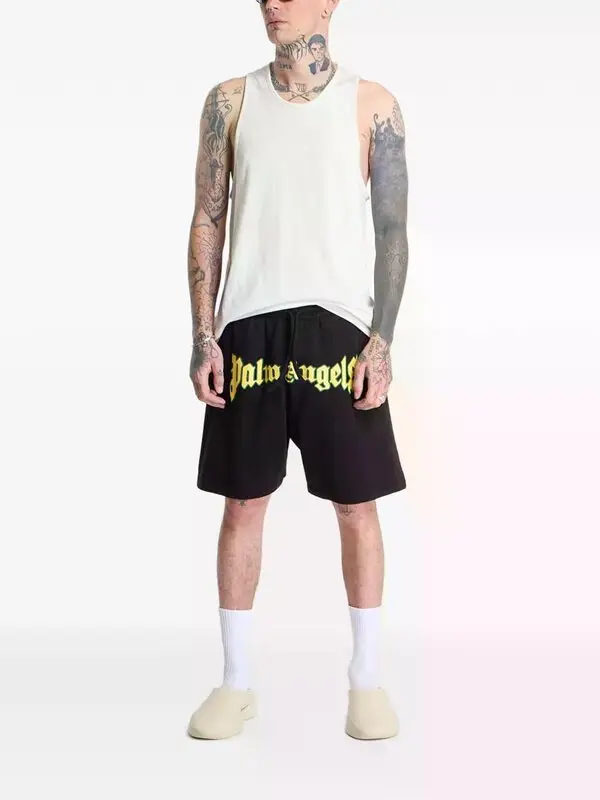 Palm Angels Outline Logo Drawstring Shorts