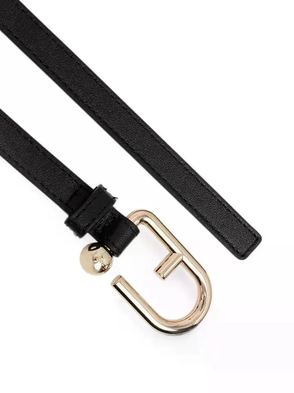 Furla Leather Belt With Gold-tone Hardware
