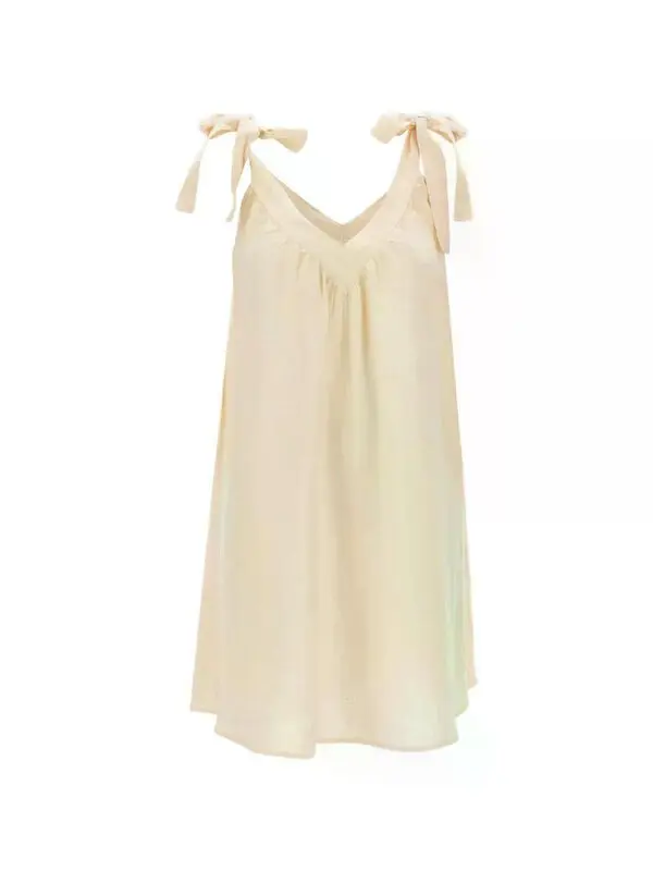 KAOS Tie-strap Linen Dress - Neutrals