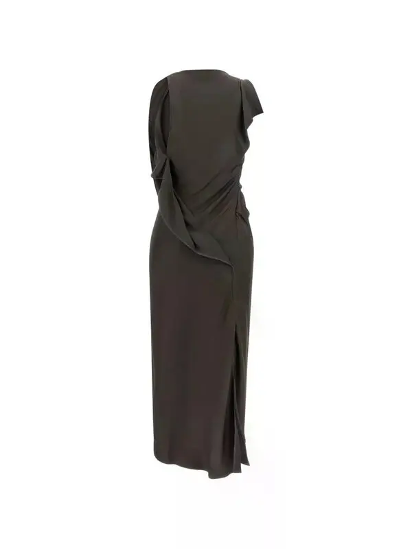 Victoria Beckham Kyra Draped Ruffle Dress - Black