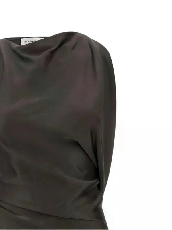 Victoria Beckham Kyra Draped Ruffle Dress