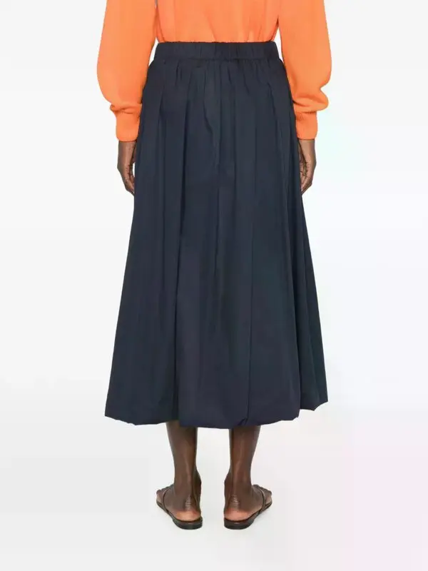 VICOLO Elasticated Waistband Midi Skirt - Blue