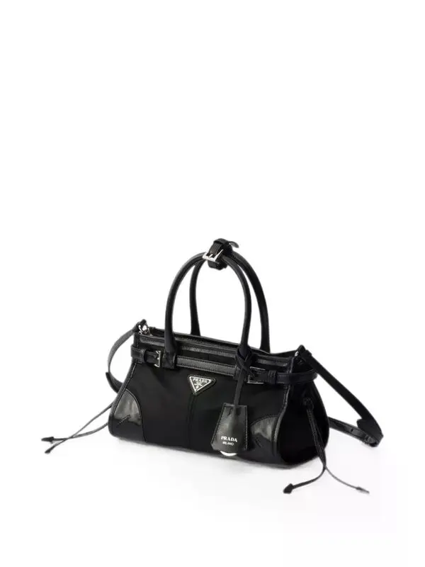 Prada Bonnie Small Re-nylon And Leather Handbag