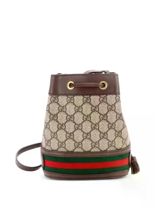 Gucci Ophidia Gg Coated Canvas Mini Bucket Bag