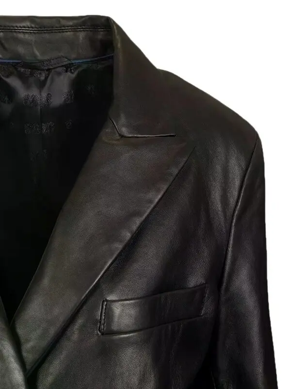 BLAZÉ MILANO Everynight Vegas Baby Leather Blazer