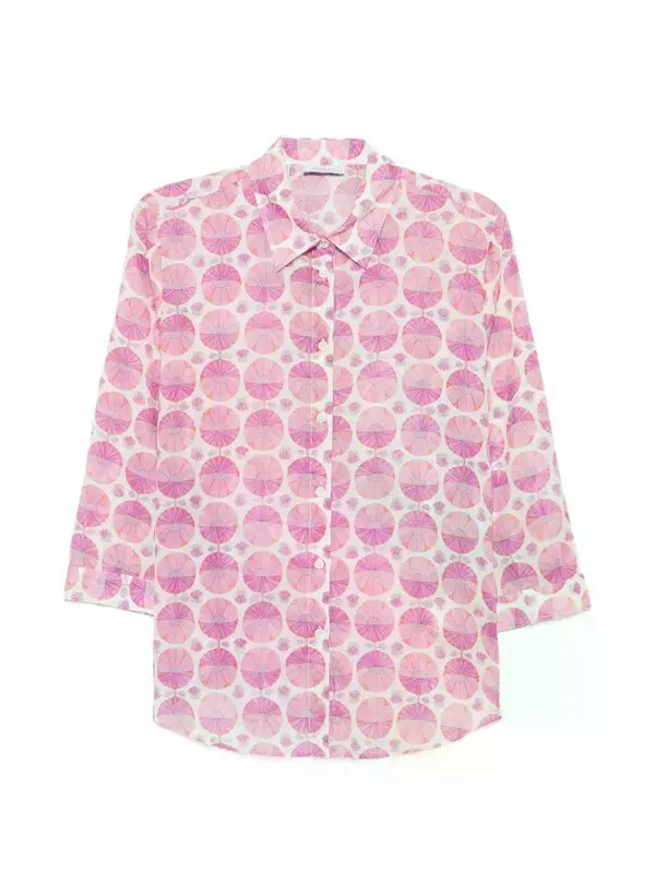 ZANETTI Floral Print Shirt - White