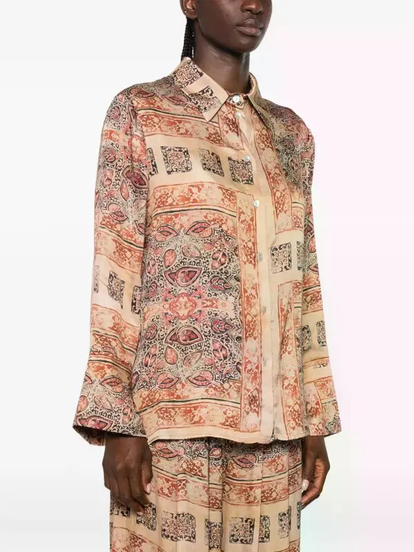 VICOLO Paisley-pattern Button-up Shirt