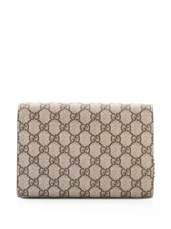 Gucci Dionysus Chain Wallet Gg Coated Canvas - Brown