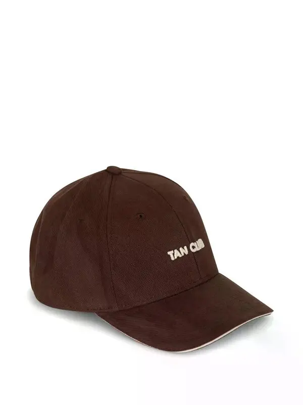 PARAMIDONNA Embroidered Detail Cap - Brown