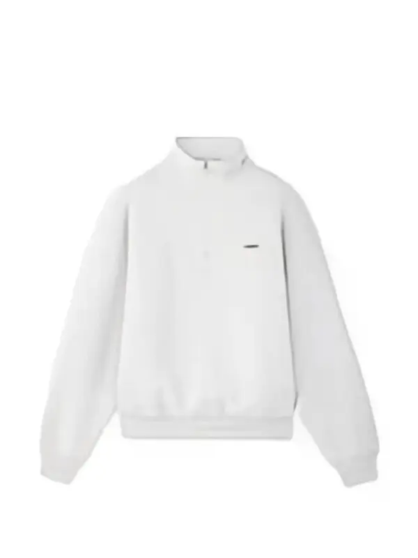 Jacquemus Gros-grain Zip-up Cotton Sweatshirt - Grey