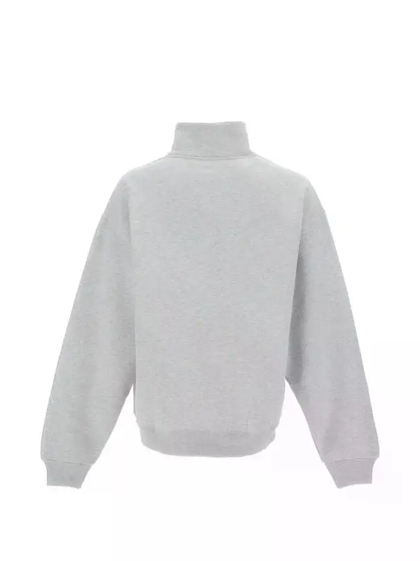 Jacquemus Gros-grain Zip-up Cotton Sweatshirt