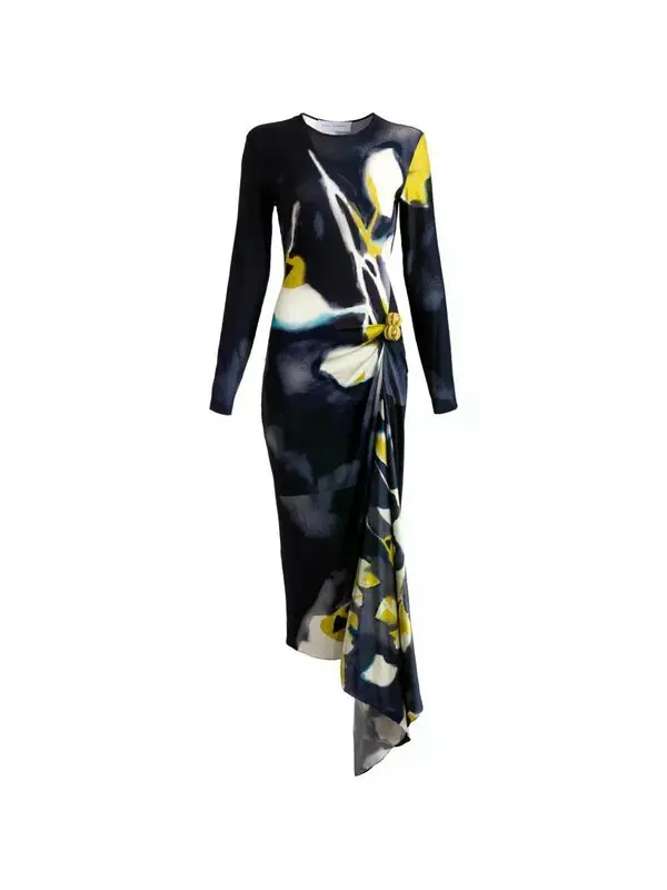 Silvia Tcherassi Ananya Floral-print Midi Dress - Blue